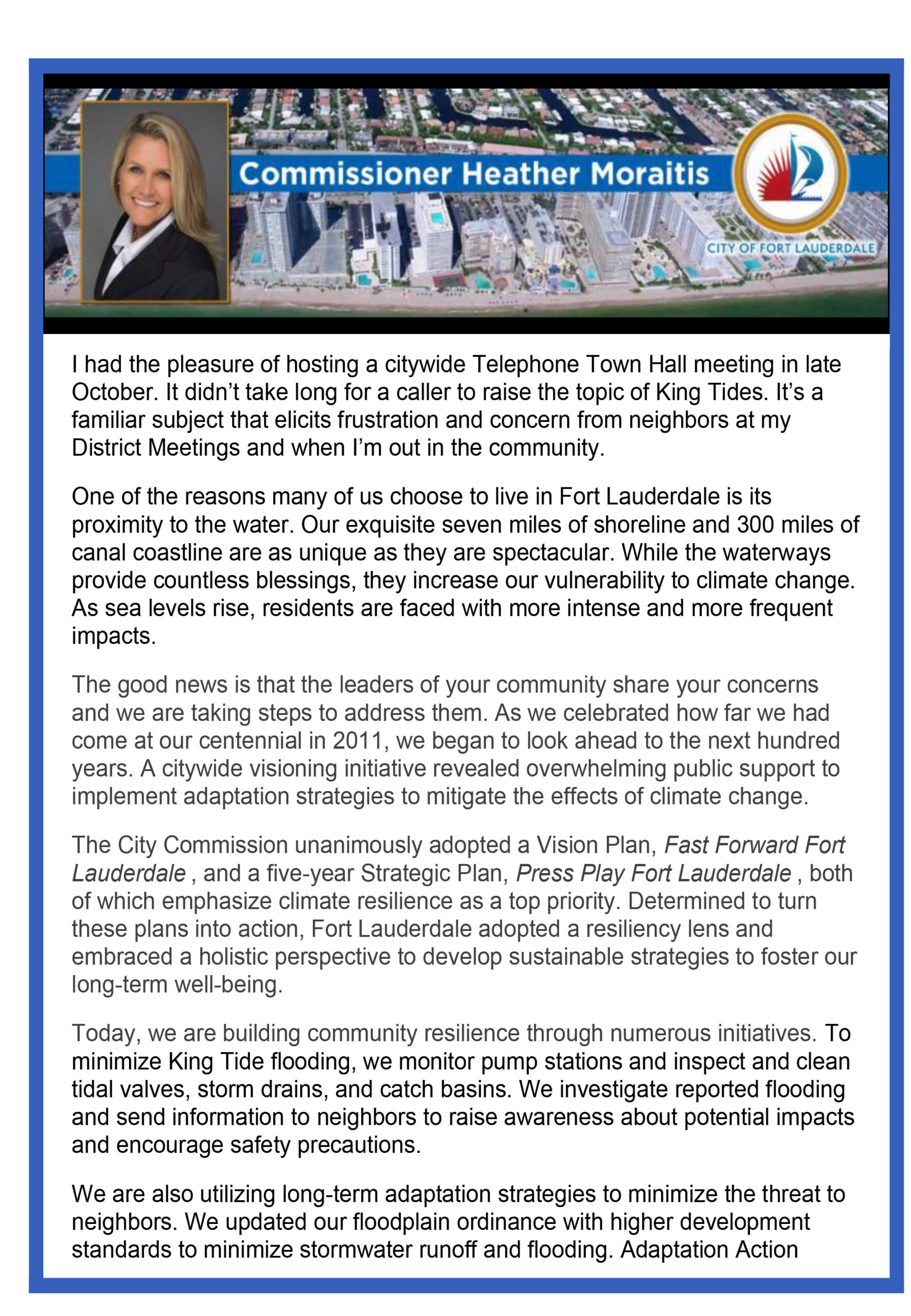 City Commissioner Heather Moraitis’ November 2019 Newsletter – The Galt ...